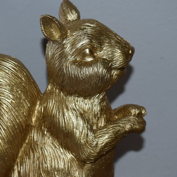 Accents | Gold Squirrel Figure Resin Statue Country Cottage Farmhouse ...